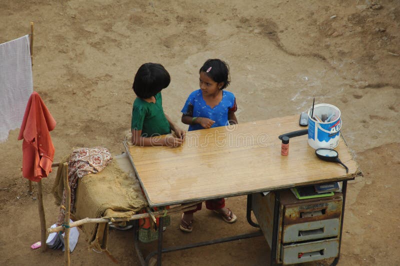 Poor Innocent Kid in India editorial stock image. Image of dirty ...