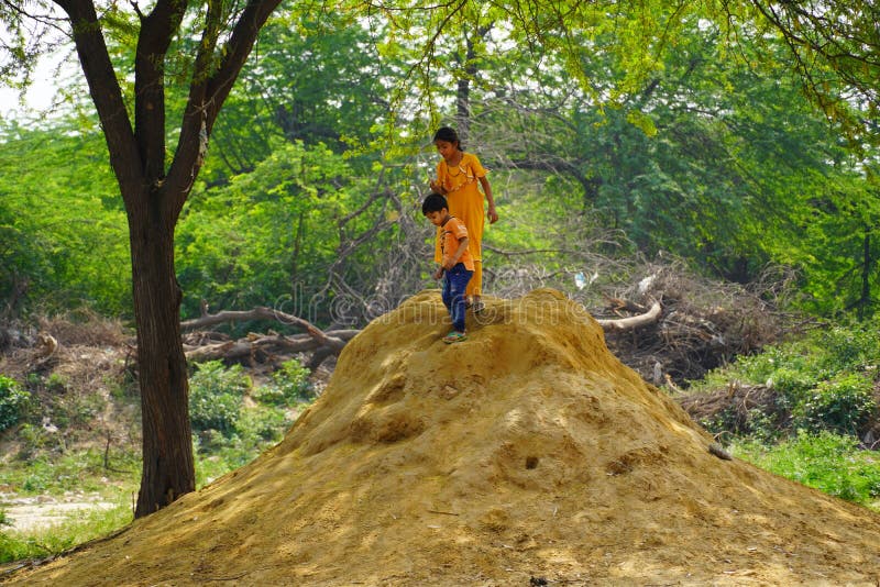 Poor Kids in India Poor Kids are Playing in Park Editorial Photography ...