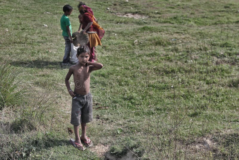 Poor kids editorial image. Image of slum, punjab, dust - 54216720
