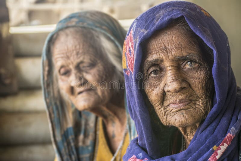 Poor Lady with Beautiful Eyes Looking in Camera Editorial Stock Image ...