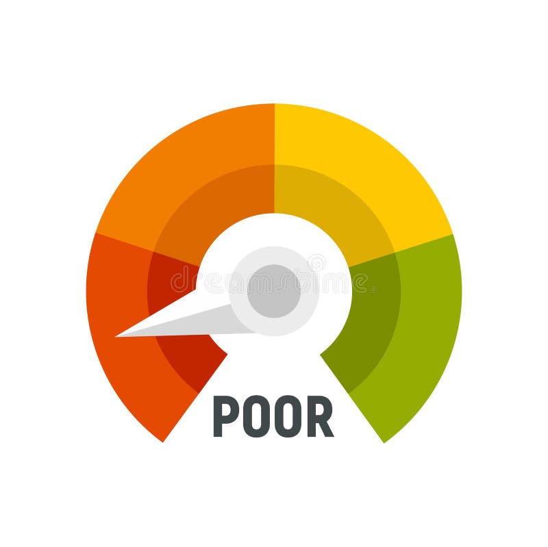 Poor Level Score Icon Flat Isolated Vector Stock Illustration ...