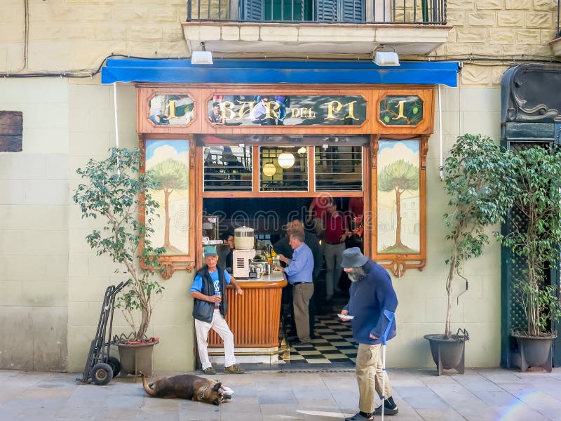 Poor man and bar editorial photo. Image of disabled, european - 46360556