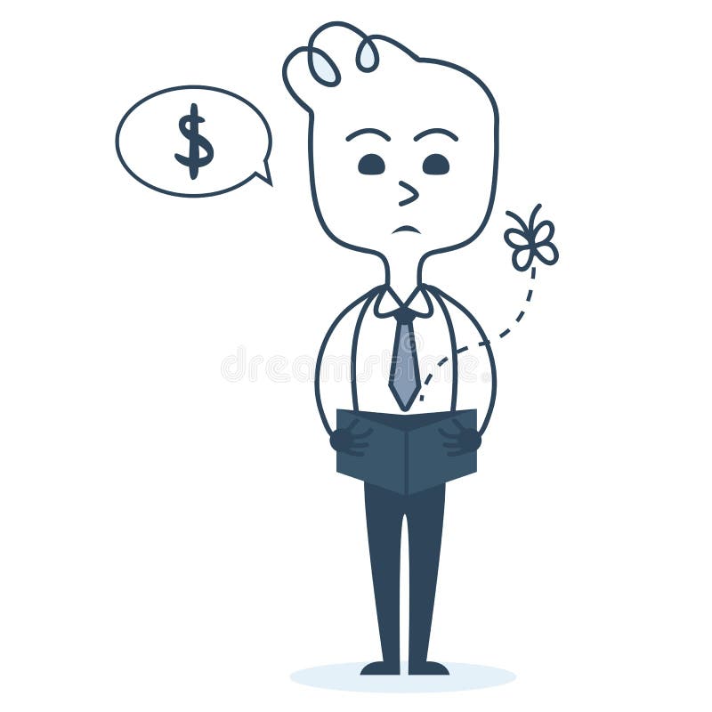 Broke man stock vector. Illustration of cartoon, loan - 41422740