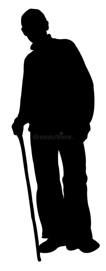 A Poor Man Walking in the Snow Stock Illustration - Illustration of ...