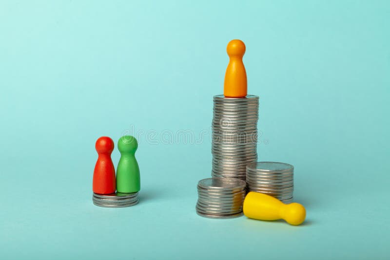 Poor Married Couple and Lonely Sad Rich Man Stock Photo - Image of ...
