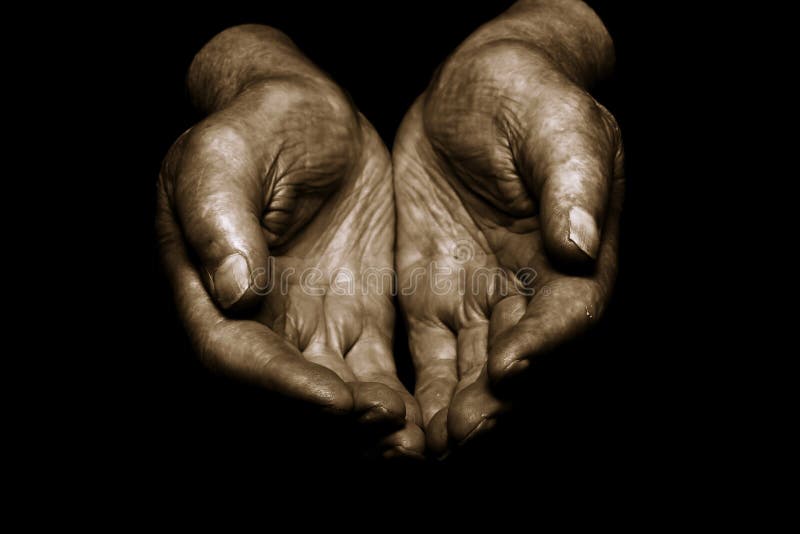 Poor old hands stock illustration. Illustration of dignity - 2217333