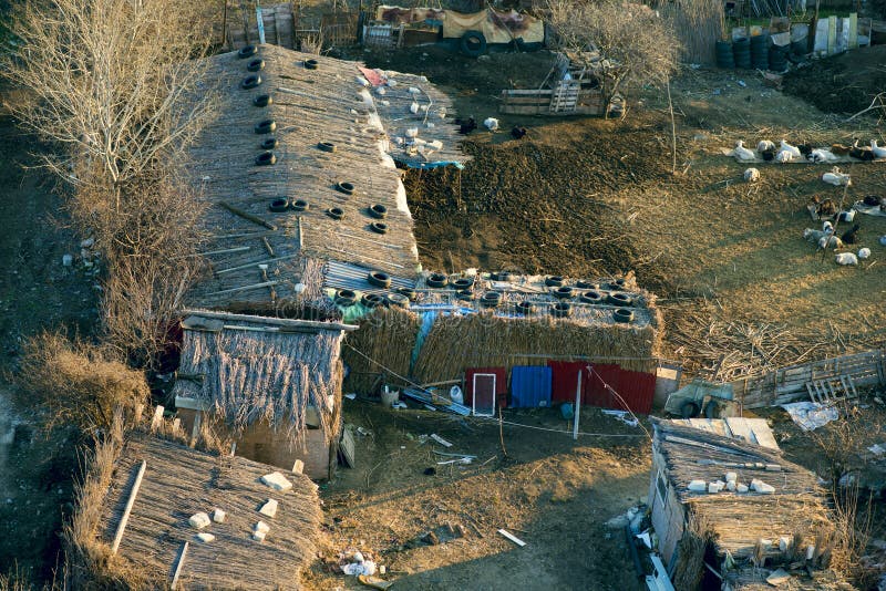 Poor Old Houses Near the City Stock Photo - Image of homes, houses ...