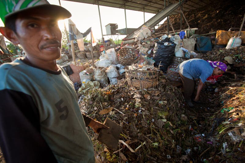 Poor People Working in a Scavenging at the Dump Editorial Image - Image ...