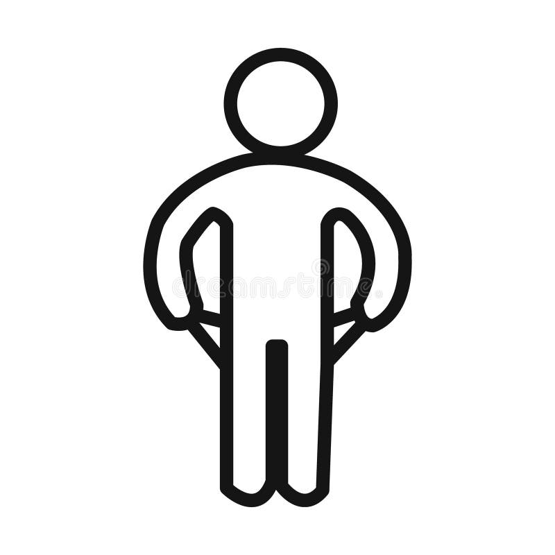 Poor Person Empty Pockets Icon Linear Graphics Set Vector Stock ...