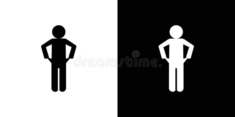 Poor Person Empty Pockets Icon Logo Set Vector Stock Vector ...