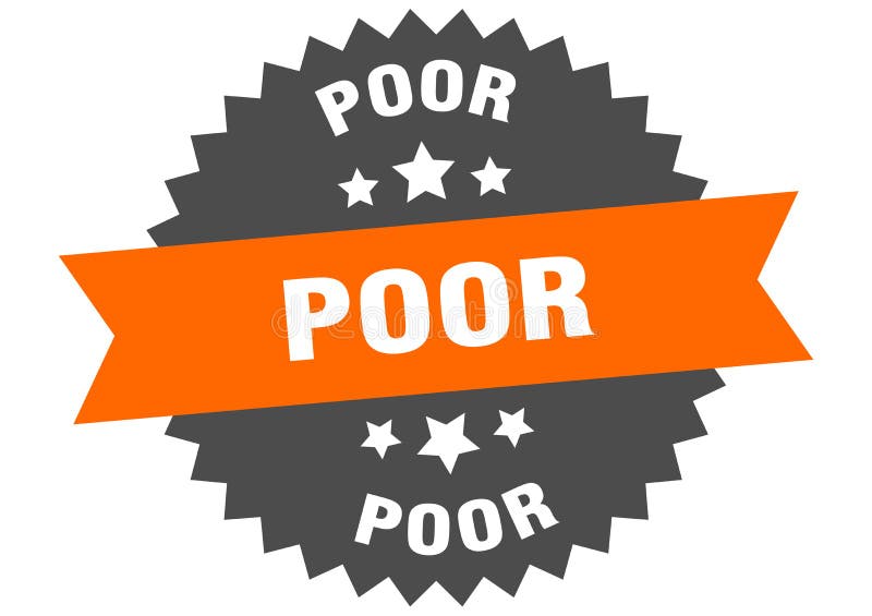 Poor stock vector. Illustration of sticker, seal, poor - 160545899