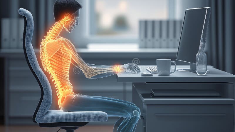 Poor Posture, Spinal Compression Health Risks of Prolonged Desk Work ...