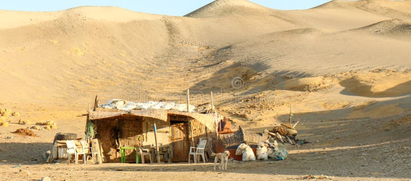Poor Primitive House in the Desert Stock Image - Image of house ...