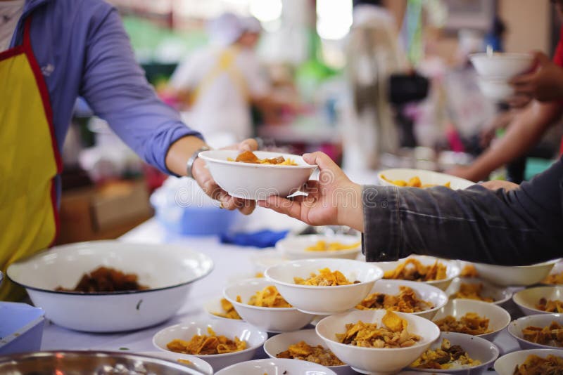 The Poor are Reaching for Food, are Sociable Stock Photo - Image of ...