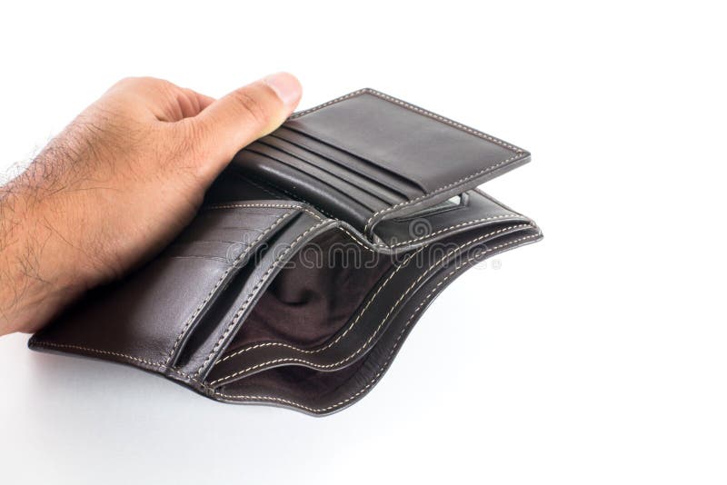 Poor Represented by Empty Wallet Stock Image - Image of leather ...