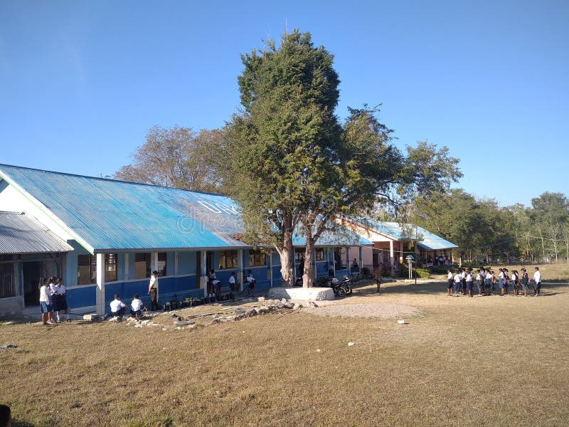 Poor School in indonesia editorial photo. Image of tree - 309407041