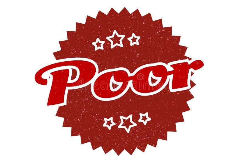 Poor Sign. Poor Vintage Retro Label Stock Vector - Illustration of ...