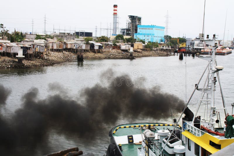 Poor slum area in Panama. stock photo. Image of structure - 181577766
