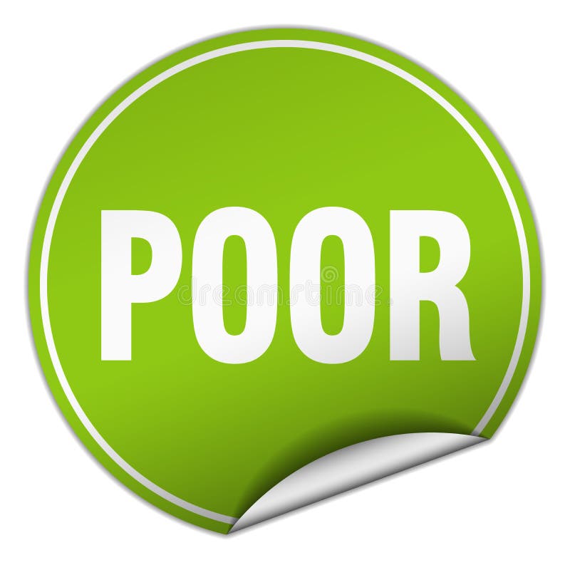 Poor sticker. stock vector. Illustration of isolated - 153943520
