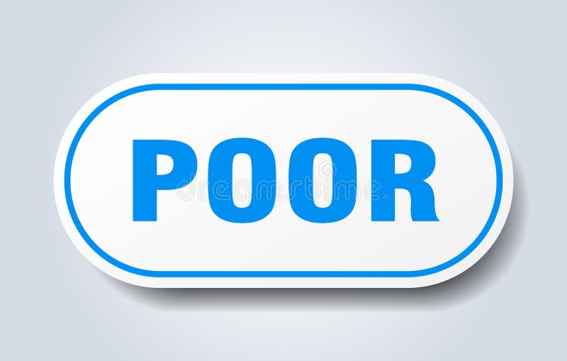 Poor sticker. stock vector. Illustration of isolated - 153943520