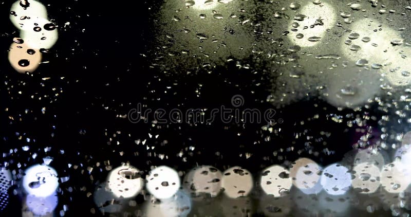 Poor Visibility on the Road in the Rain with Heavy Fog in a Traffic Jam ...