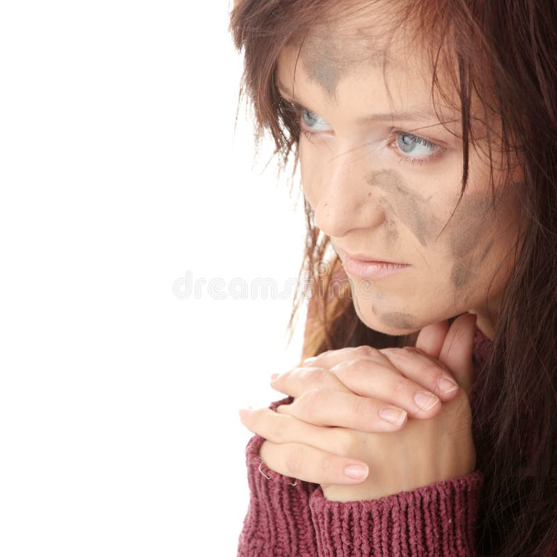 Poor woman stock photo. Image of copy, begging, casual - 11442478