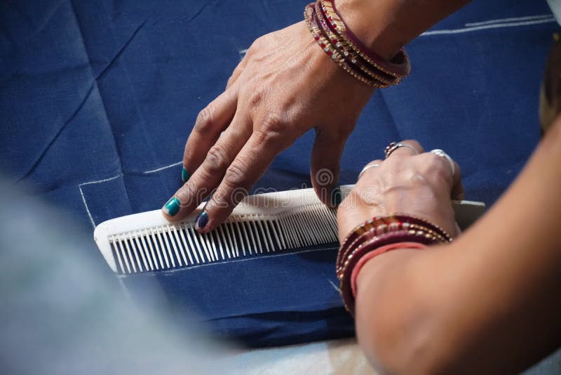 Poor Woman Doing SEWING Image Stock Image - Image of material ...