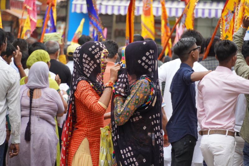 Poor Women Standing in the Crowd Editorial Stock Photo - Image of happy ...