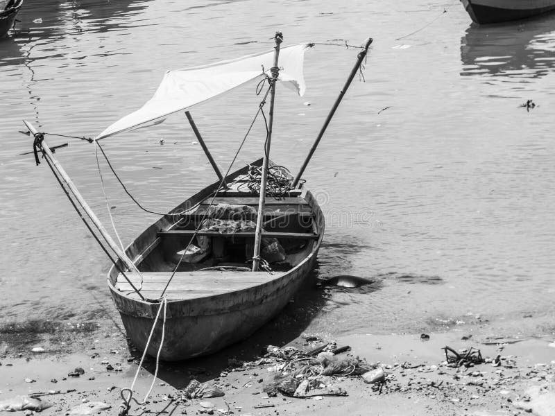 Poor Wooden House Along Canal Stock Photo - Image of shack, dwelling ...
