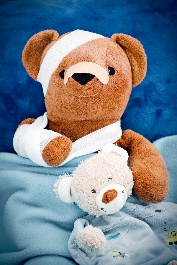 Poorly teddy bear stock photo. Image of head, convalescing - 15787774
