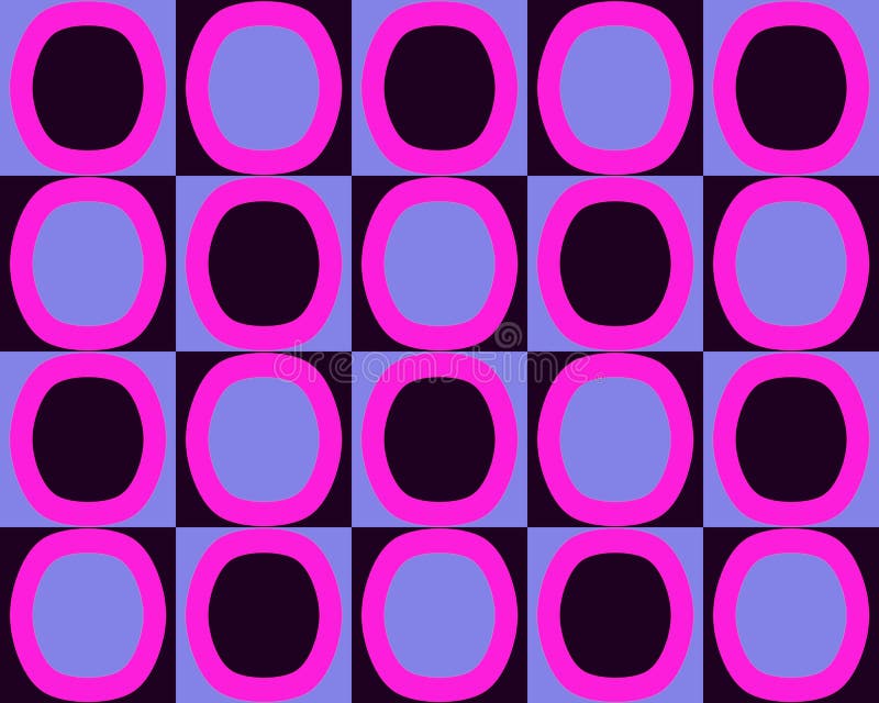 Pop Art Alternate Ovals Pattern Red Black Orange Stock Illustration ...