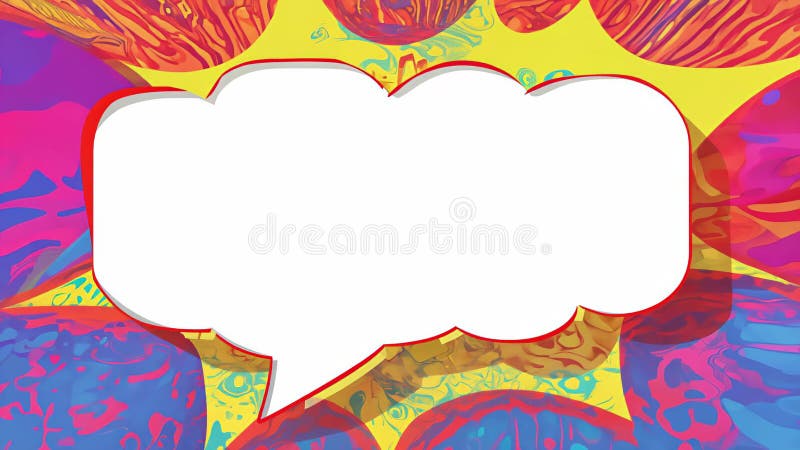 Pop Art Animated Sequence Where Red Lips Transform into a Speech Bubble ...