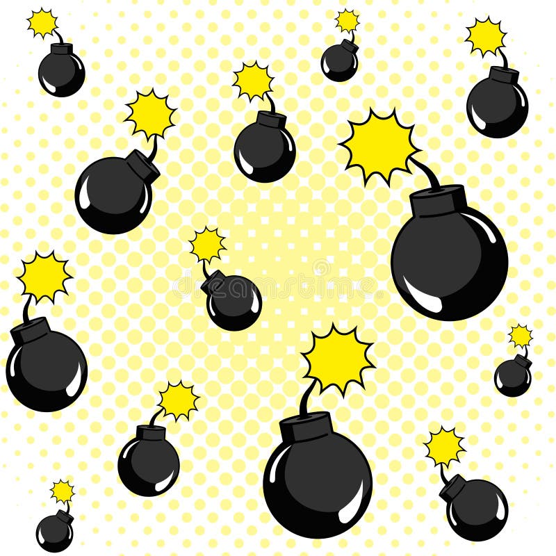 Pop Art Background Cartoons Pattern Stock Vector - Illustration of text ...