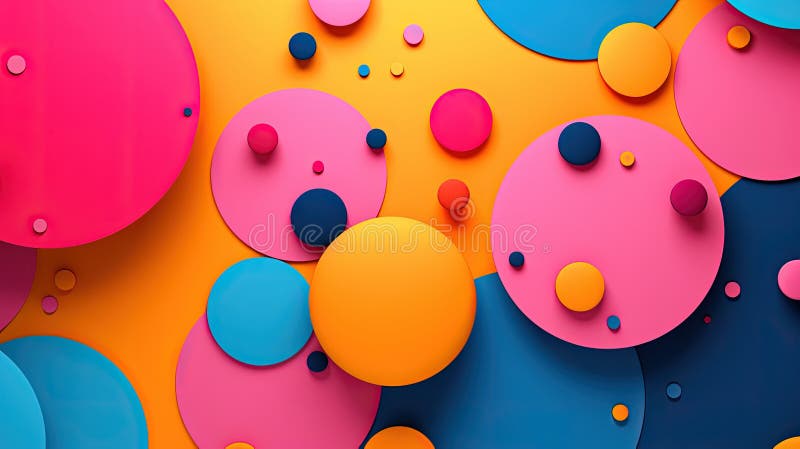 Pop Art Background with Colorful Bubbles Stock Illustration ...