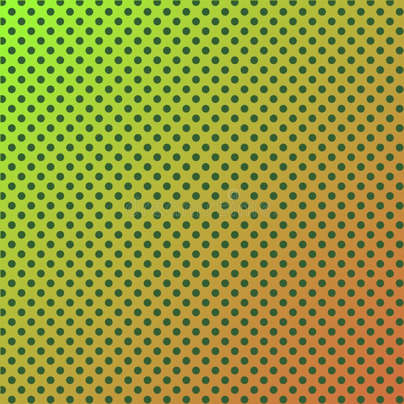 Pop Art Background. Points, Green and Orange Colors Stock Illustration ...