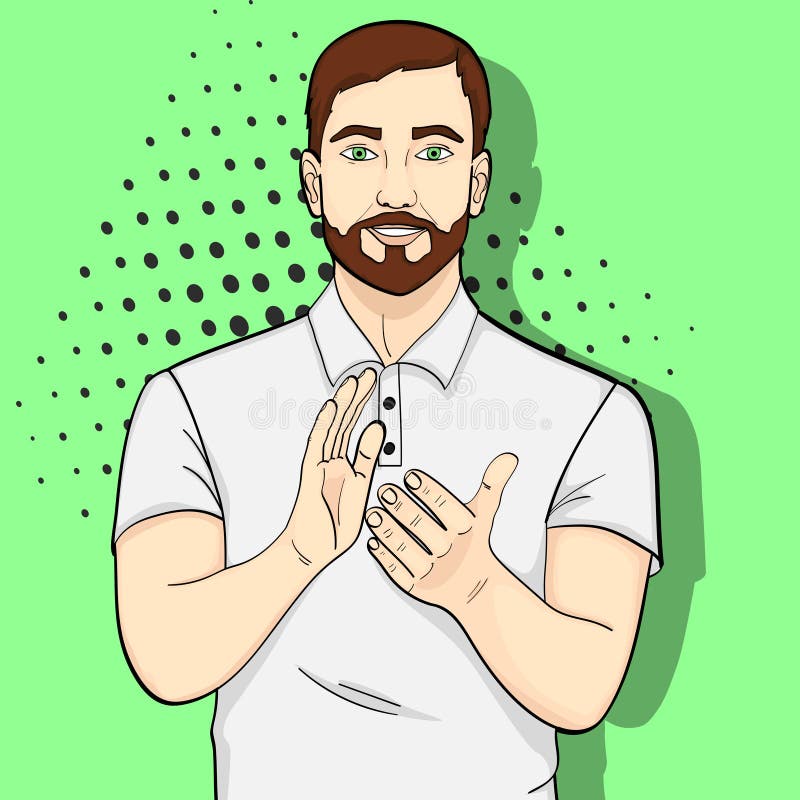 Applauding Man Stock Illustrations – 458 Applauding Man Stock ...