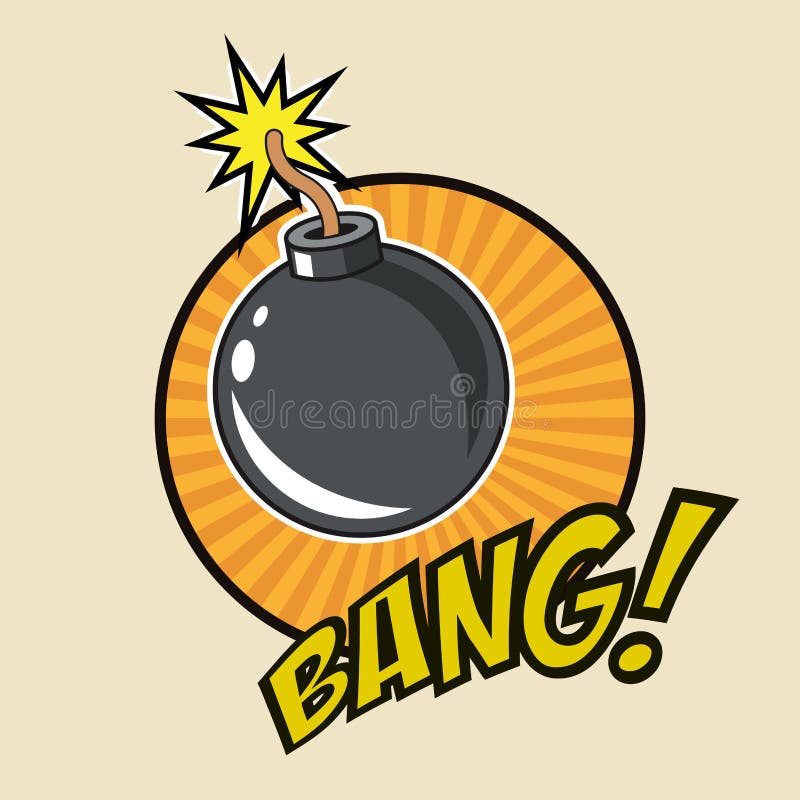 Pop art bang bomb design stock vector. Illustration of humor - 85801883