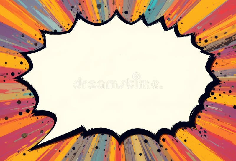 Pop Art Burst Speech Bubble – Isolated. Stock Image - Image of speech ...