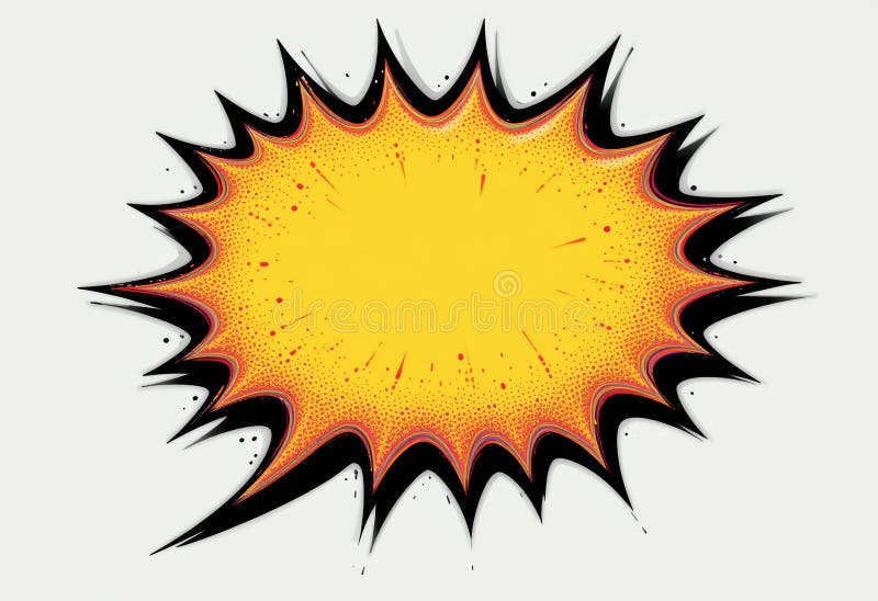 Pop Art Burst Speech Bubble – Isolated on White Background. Stock ...