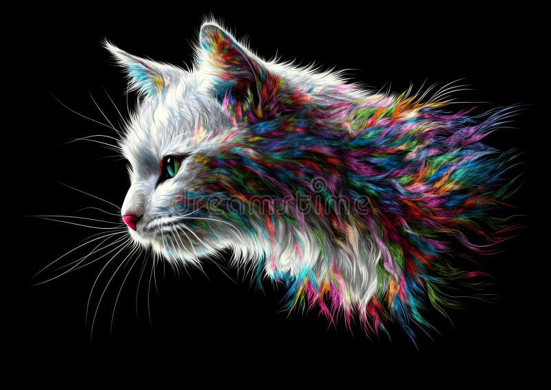 Pop Art Cat Head Suitable for Banners and Posters Stock Image - Image ...