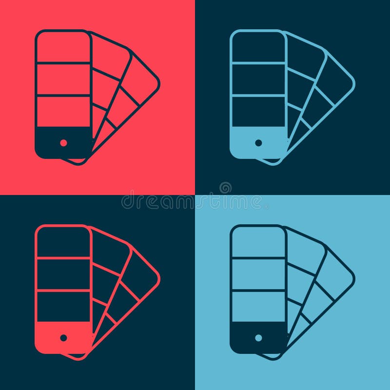 Pop Art Color Palette Guide Icon Isolated on Color Background. Vector ...