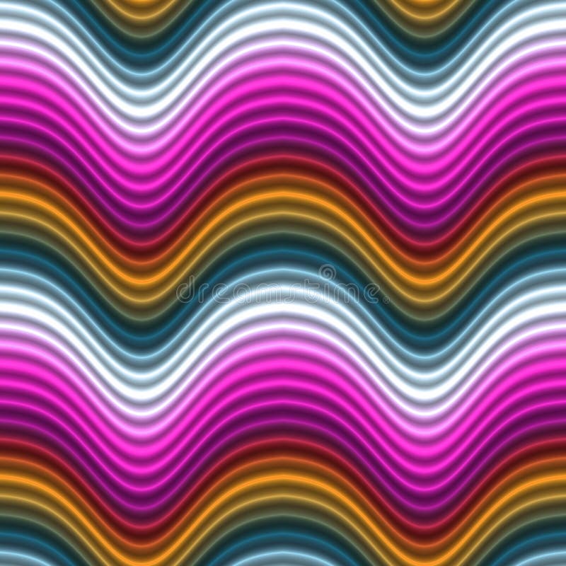 Pop Art Color Waves Magenta Red Yellow Seamless Stock Illustration ...