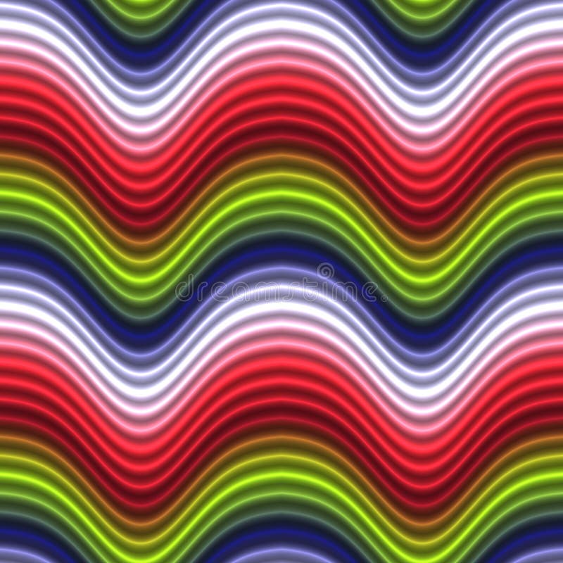 Pop Art Color Waves Red Green Seamless Stock Illustration ...