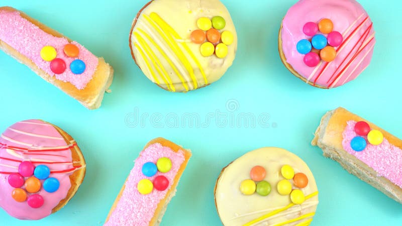 Pop Art Colourful Bakery Goodies Stock Afbeelding - Image of citroen ...