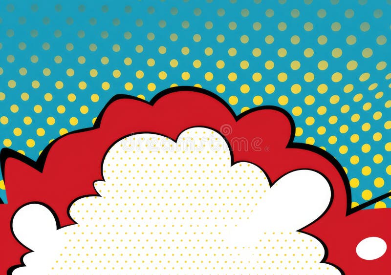 Pop Art Comic Background Lightning Blast Halftone Dots. Cartoon Stock ...