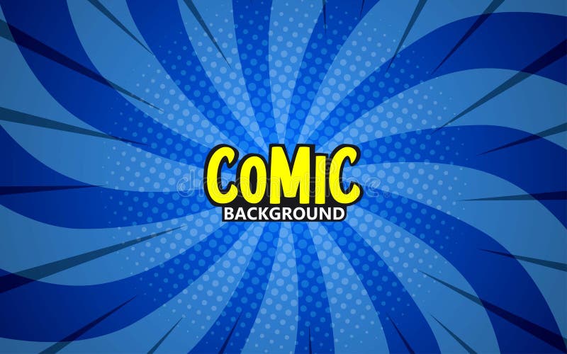 Pop Art Comic Background Lightning Blast Halftone Dots. Vector ...