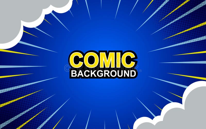 Vector Comic Book Page Template with Radial Speed Lines Background in ...