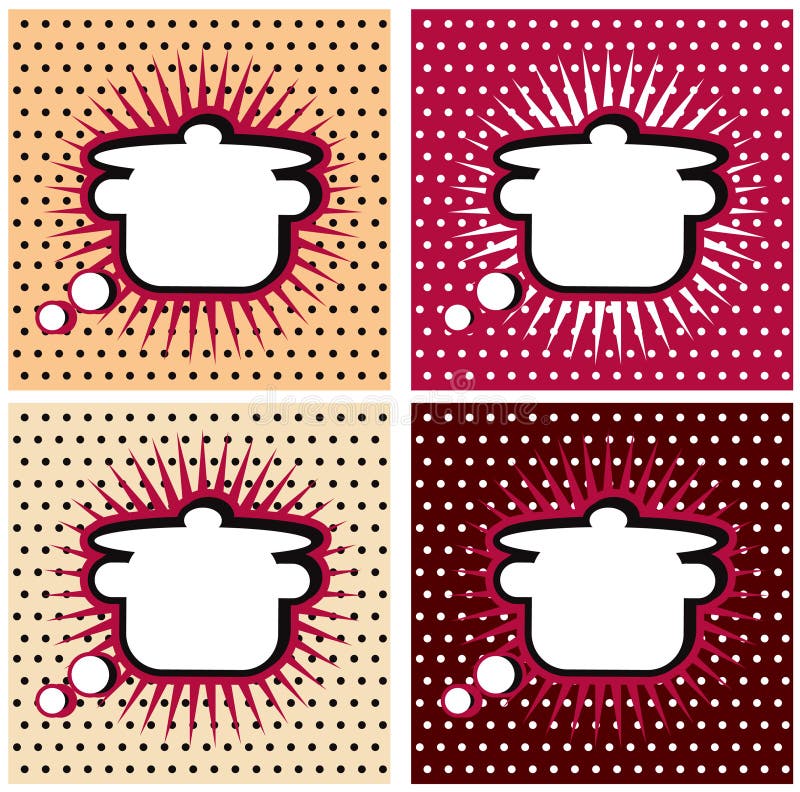 Pop Art Comic Book Kitchen Cooking Sign Pan or Casserole , Comic Book ...