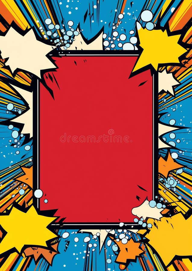 Pop Art Comic Book Style 90s Retro Nostalgic Frame Stock Illustration ...