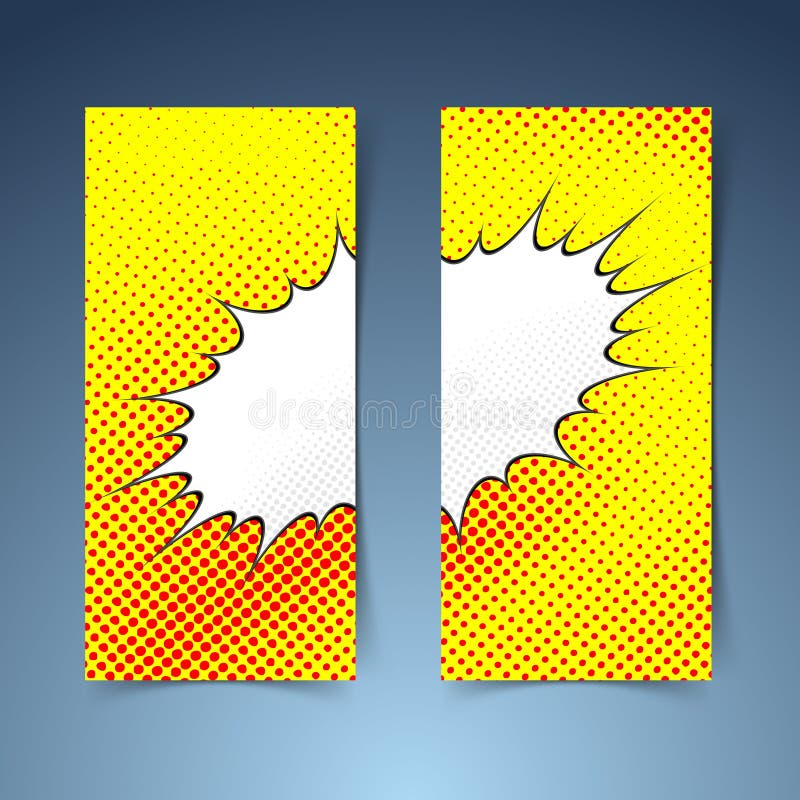 Pop Art Comic Book Style Steam Cloud Banner Stock Vector - Illustration ...